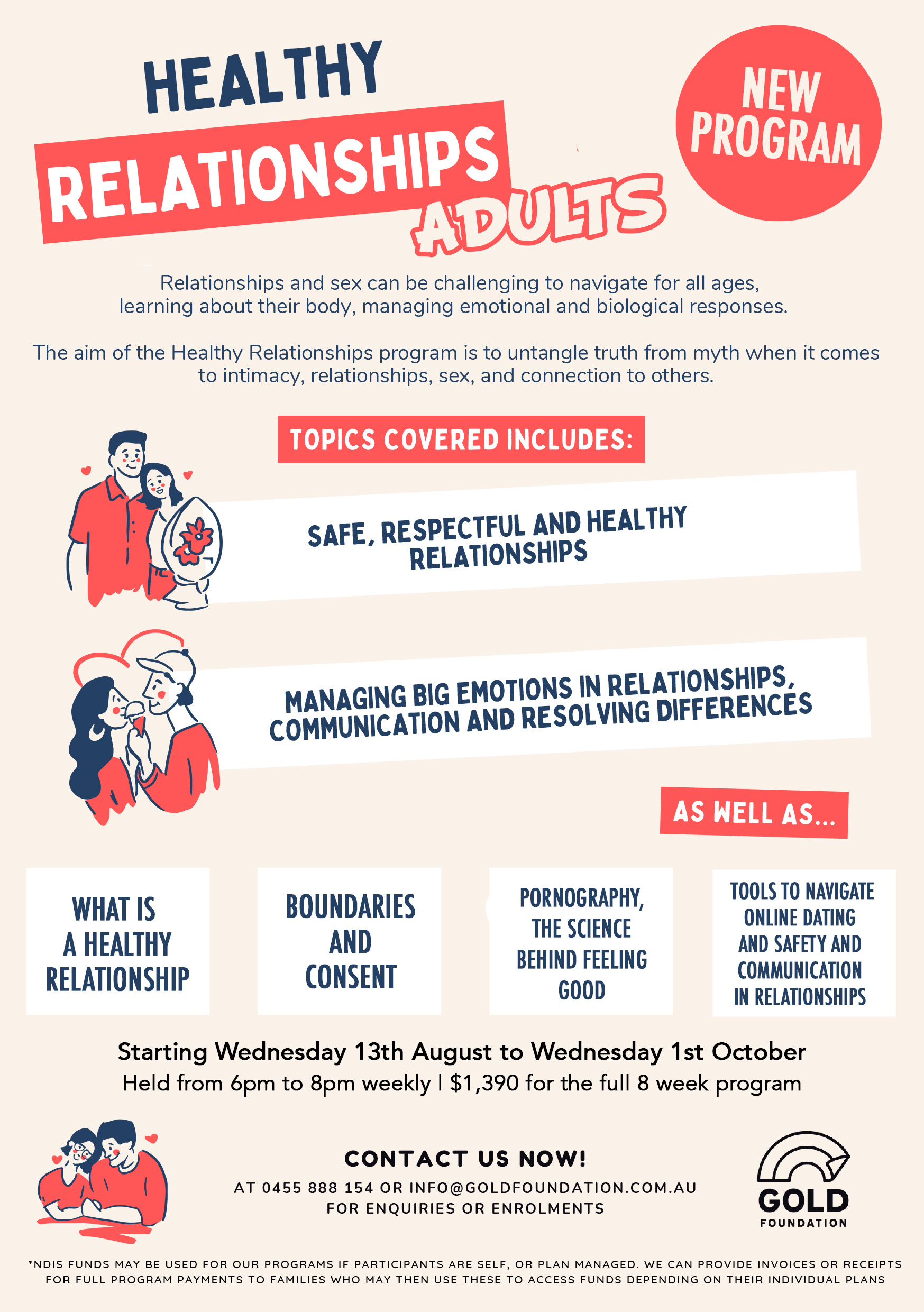 Healthy Relationships Program (ages 18+) - Gold Foundation