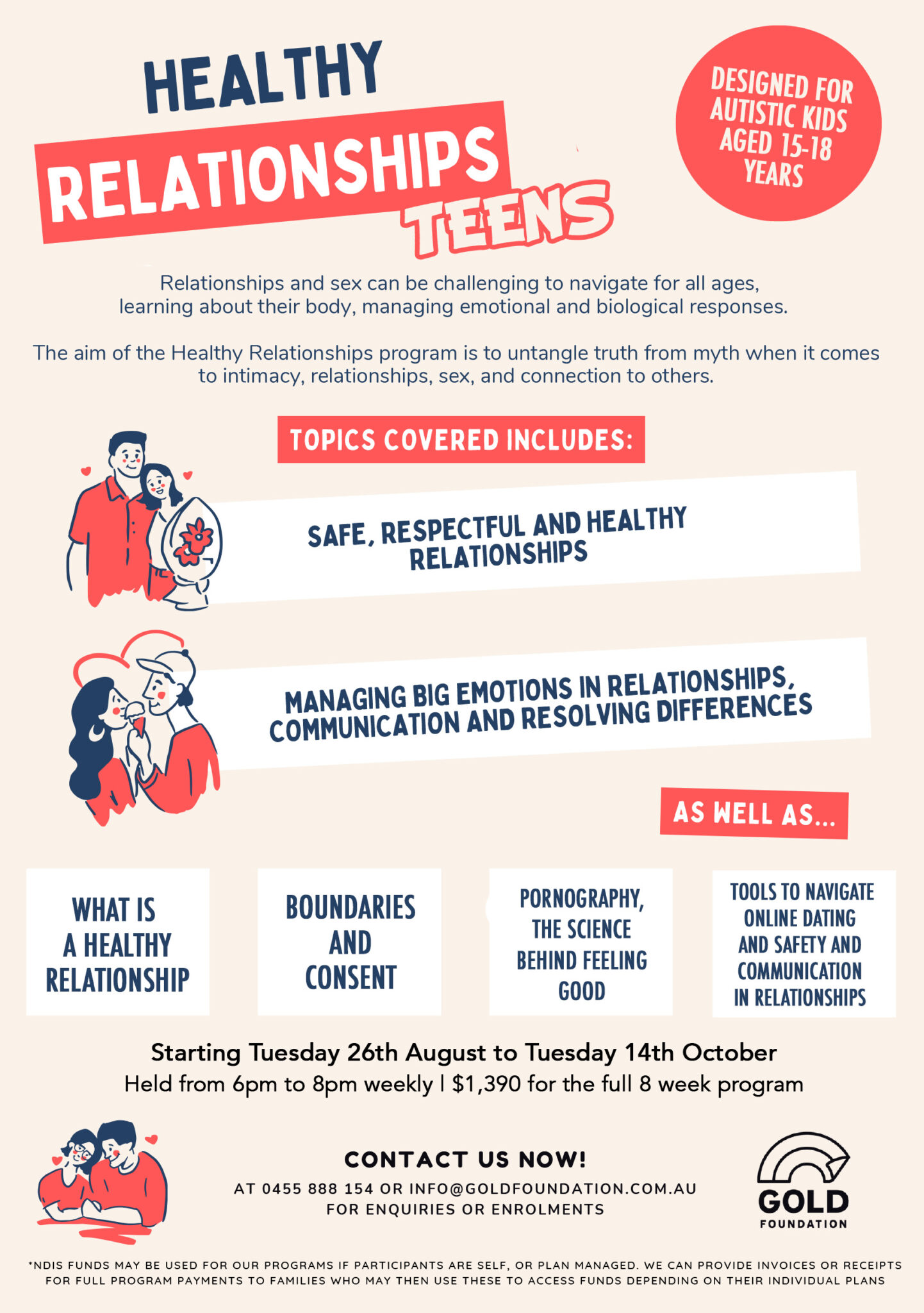 Healthy Relationships Program (ages 15-18) - Gold Foundation